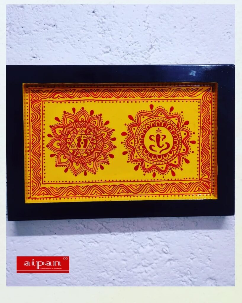 Shri Laxmi - Ganesh wall frames - Aipan