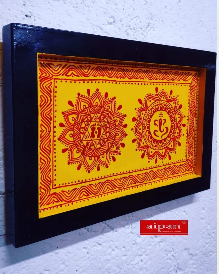 Shri Laxmi - Ganesh wall frames - Aipan